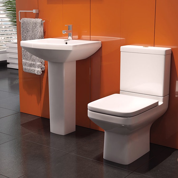 Monza Square Short Projection Toilet + Soft Close Seat - Fizzy Bath