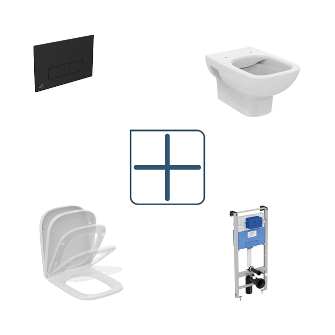 Ideal Standard i.Life A Rimless Toilet + Concealed WC Cistern with Wall ...