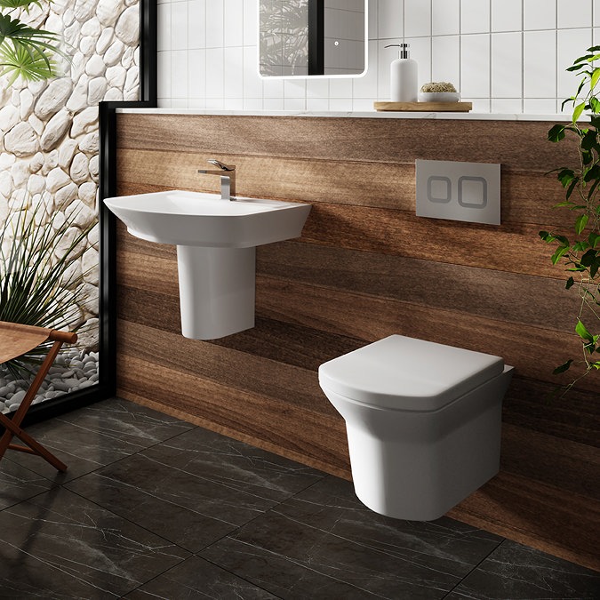 Hudson Reed Maya Wall Hung Pan with Soft Close Seat - Fizzy Bath