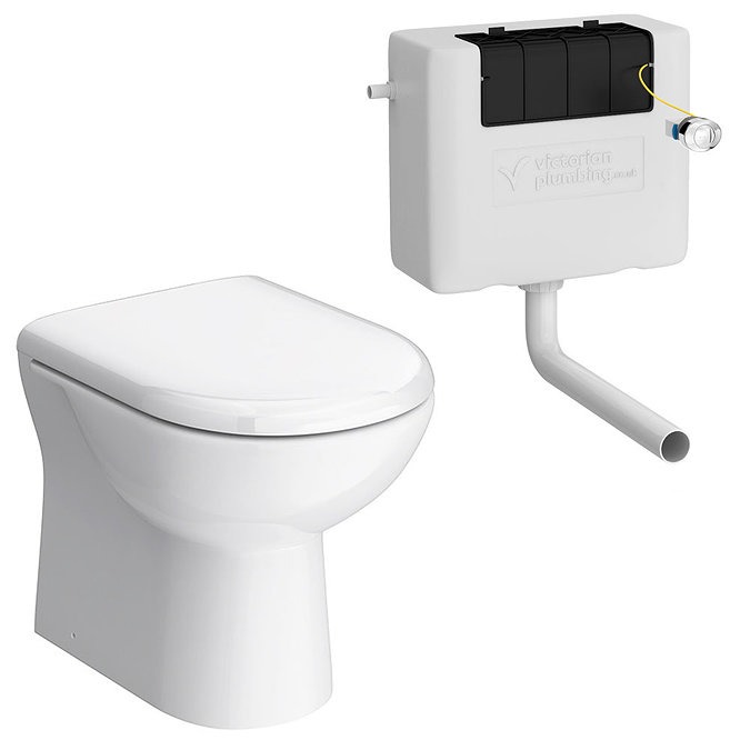 Back To Wall Rimless Toilet with Soft Close Seat + Concealed Cistern ...