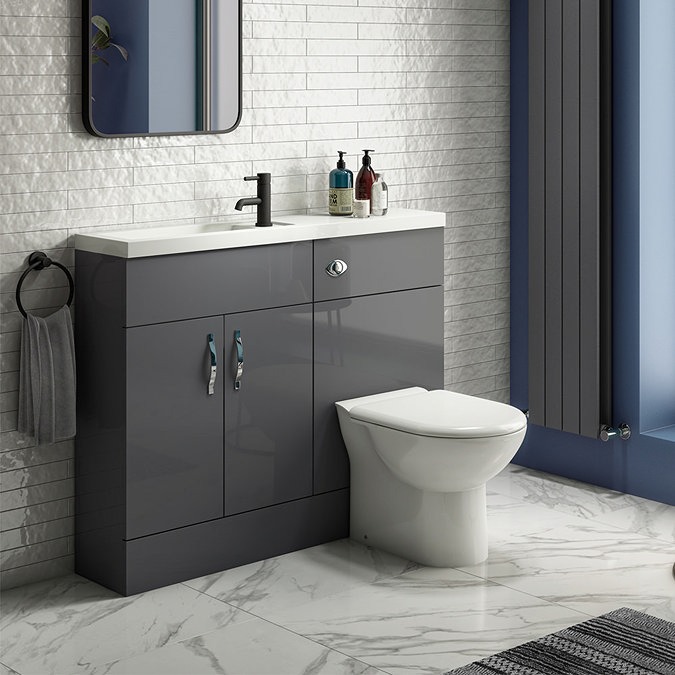 Back To Wall Rimless Toilet with Soft Close Seat + Concealed Cistern ...