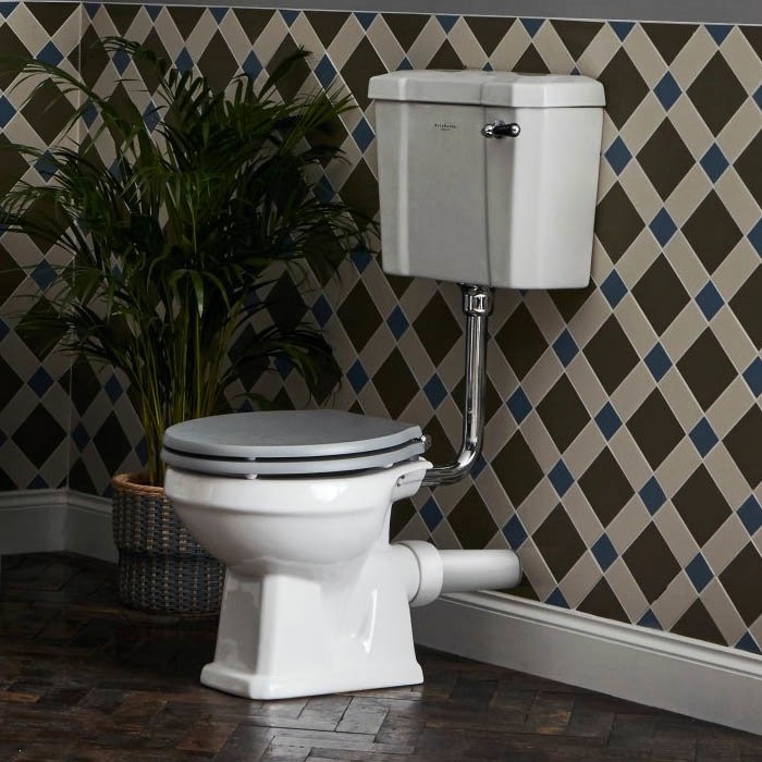 Bayswater Fitzroy Traditional Low Level Toilet with Ceramic Lever Flush ...