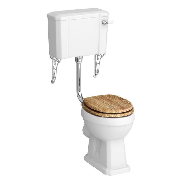Carlton Traditional Low Level Toilet with Ornate Cistern Brackets and ...