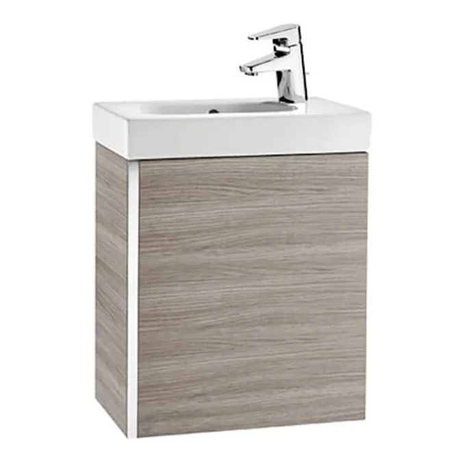 Roca Mini 450m Wall Hung Vanity Unit – Textured Grey - Fizzy Bath