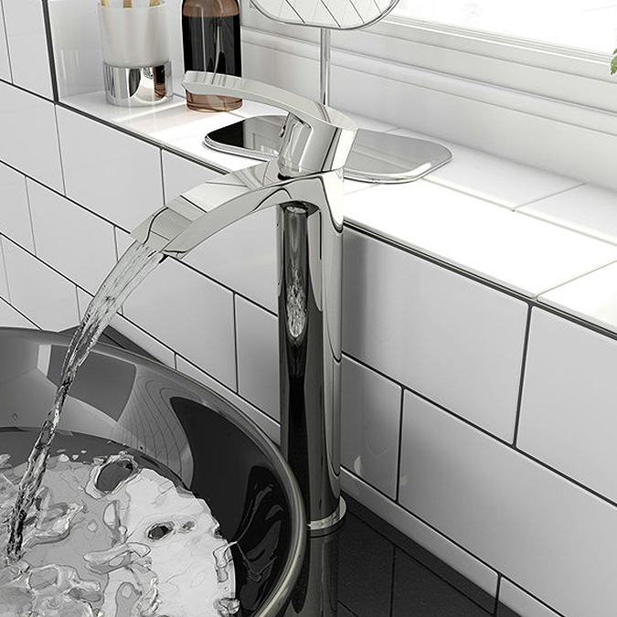 Orchard Wye Round High Rise Basin Mixer Tap – Chrome - Fizzy Bath